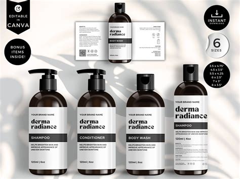 Shampoo Bottle Label Template Canva Bottle Label Design Diy Cosmetic