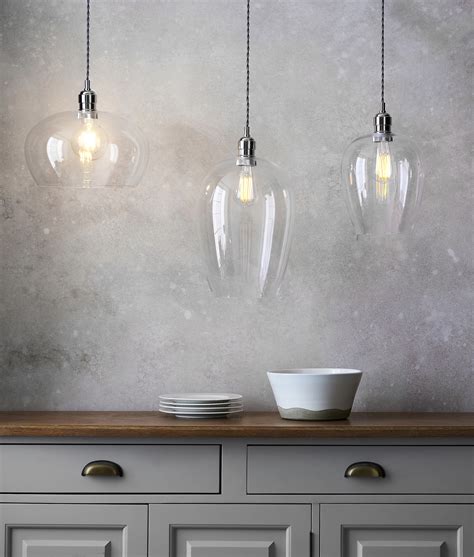 Barely There Clear Glass Lamp Shades In Bright Nickel Bell Shaped Or Oval