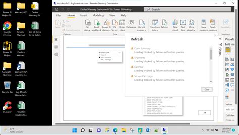 solved power bi report tables are refreshing individuall