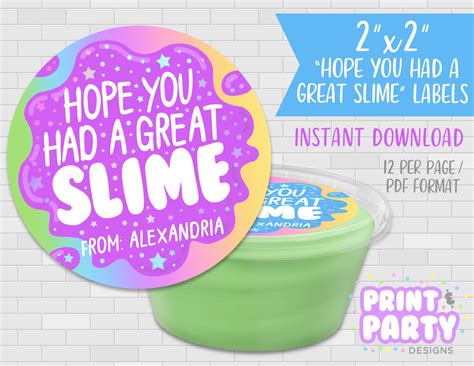 Free Printable Slime Labels Download Free Printable Slime Labels Png