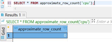 Make Hypertableapproximaterowcount Just Return Row Count · Issue