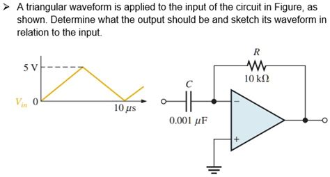 Solved A Triangular Waveform Is Applied To The Input Of The Circuit In Figure As Shown
