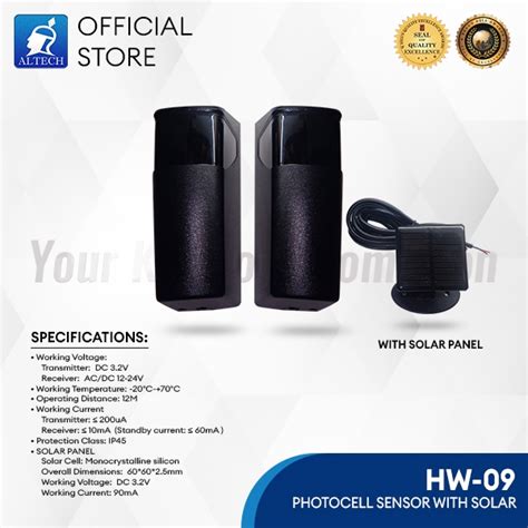 ALTECH Safety 180 Infrared Beam Solar Photocell Sensor HW 09 Shopee Philippines