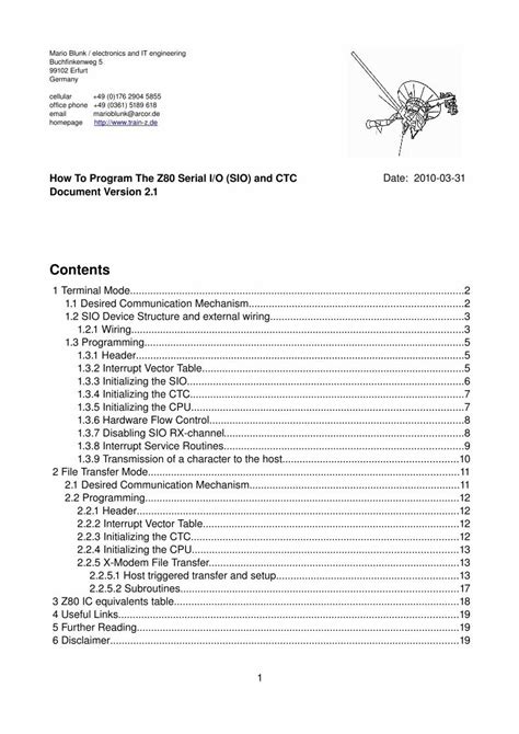 PDF HOWTO Program The Z80 SIO HP64000 Net Preface The Z80 SIO Is The Most Powerful I O