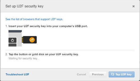 use yubikey security key to sign into aws management console with