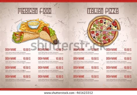 Color Horizontal Menu Design Stock Vector Royalty Free 461623312