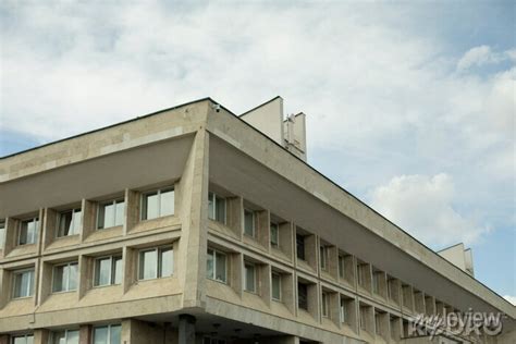 Architecture Of The Modernist Era Soviet Building Constructivism Wall Mural • Murals Modernist