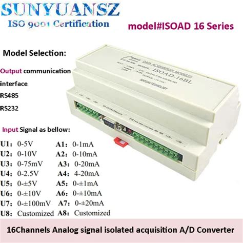 Analog Signal To Digital Signal Module Rs485 Rs232 Modbus Rtu 4 20ma 0