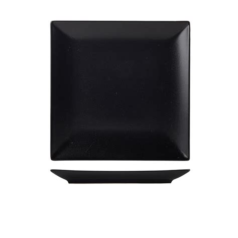 Black Square Plates Genware Luna Stoneware Black Square Plate 18cm 7