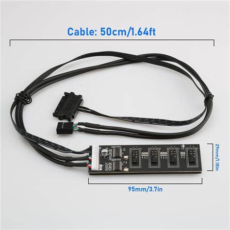 9pin Usb Header Splitter With Sata Power Cable Internal Usb Hub Extension Usb 2 0 Splitter