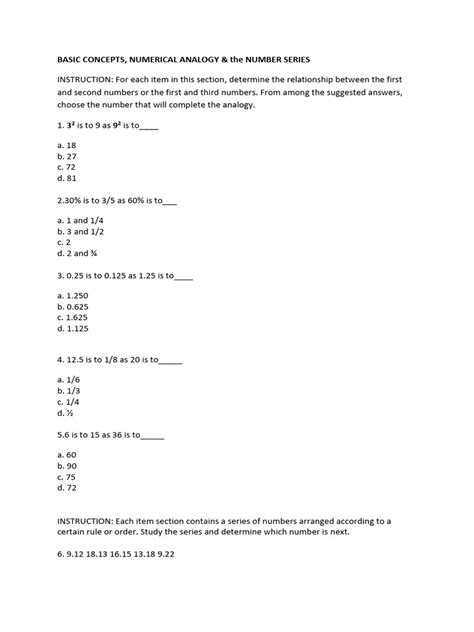 Basic Concepts Pdf Mathematics Arithmetic