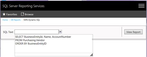 Create Dynamic Ssrs Reports Using A Query As An Input Parameter