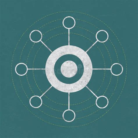 Abstract Social Network Vector Illustration With Polygonal Circles Shapes Molecules Technology