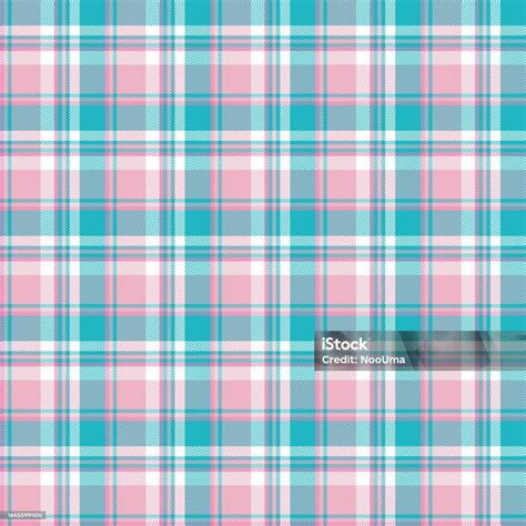 청록색 핑크와 화이트의 매끄러운 격자 무늬와 체크 무늬 패턴으로 아기와 아이의 디자인을 디자인합니다 0명에 대한 스톡 벡터 아트 및 기타 이미지 Istock