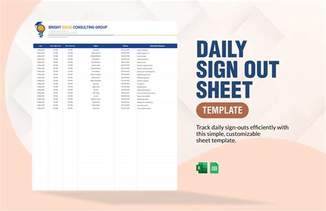 Uniform Sign Out Sheet Template In Excel Google Sheets Download Template Net