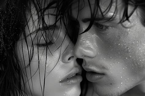 Premium Photo First Kiss Passionate Romantic Moment In A Relationship Love Boyfriend And