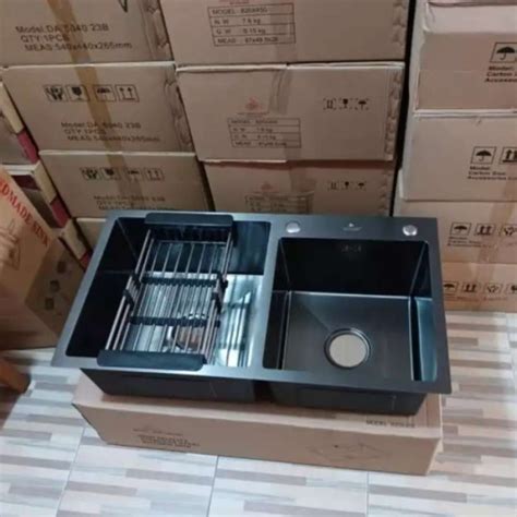 Promo Kichen Sink 2 Lubang Hitam 8245 Bodypaket Lengkap Tinggal Pasang8245 Diskon 23 Di