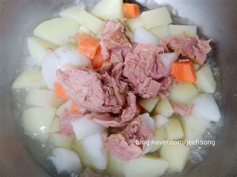 감자참치조림마치 고추참치 넣은 것 처럼쉬운반찬 메인반찬