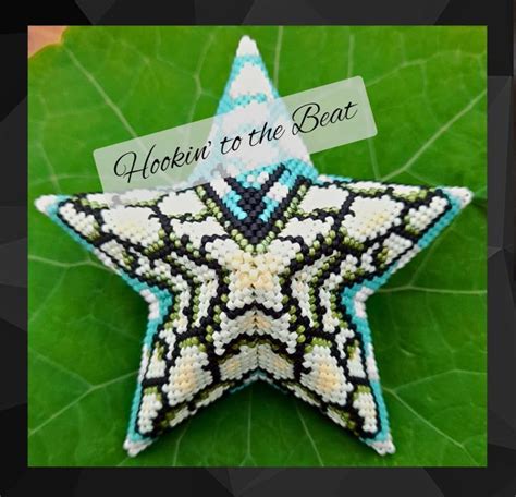 3d Peyote Star Blue Sky Flutterby 7 Digital Download Etsy