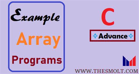 Example Of Array Program In C With D THESMOLT