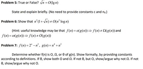 Solved I Need Help With These Problems For The Following Chegg