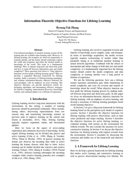 Information Theoretic Principles For Agent Learning Download Free Pdf