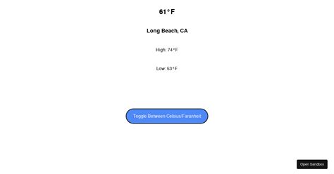 simple weather app codesandbox
