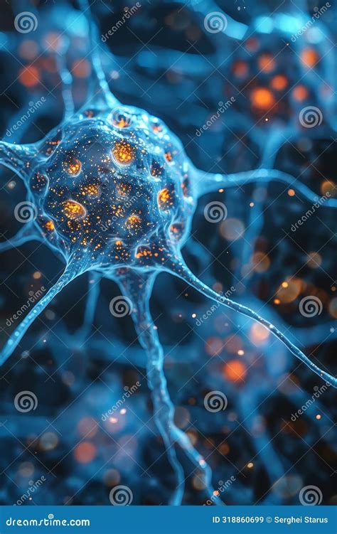 Close Up Of A Neuron Close Up Of Neuron Cells Royalty Free Stock Image