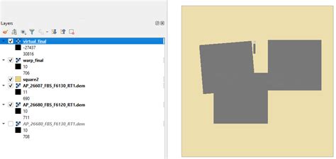Cant Join Multiple Dems Using Qgis Build Virtual Raster If They Span