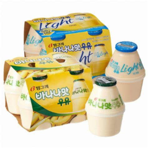 빙그레 바나나맛 라이트 우유 240m X 4개 바나나우유 240ml X 4개 [2개] 에누리 가격비교