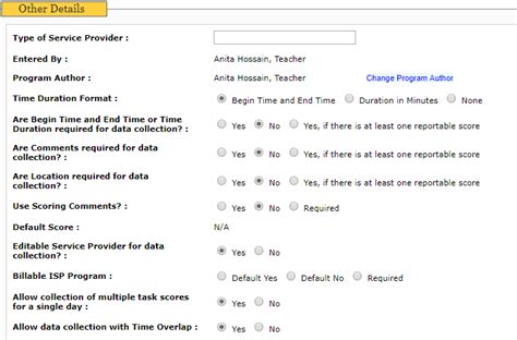 Create ISP Program Therap Global
