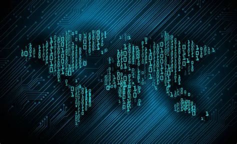 Abstract Background Binary Code Map Stock Vector By ©titima157gmail