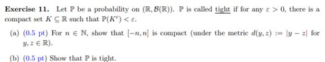 Exercise Let P Be A Probability On R B R P Is Chegg Com