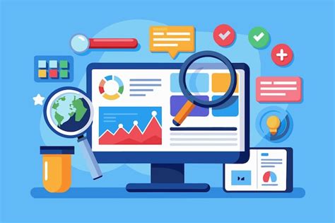 Premium Vector An Illustration Of A Computer Screen Displaying Data