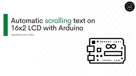 Automatic Scrolling Text On 16x2 LCD With Arduino YouTube