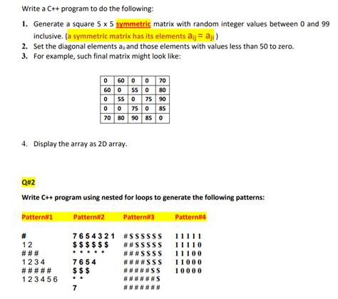Solved Write A C Program To Do The Following 1 Generate
