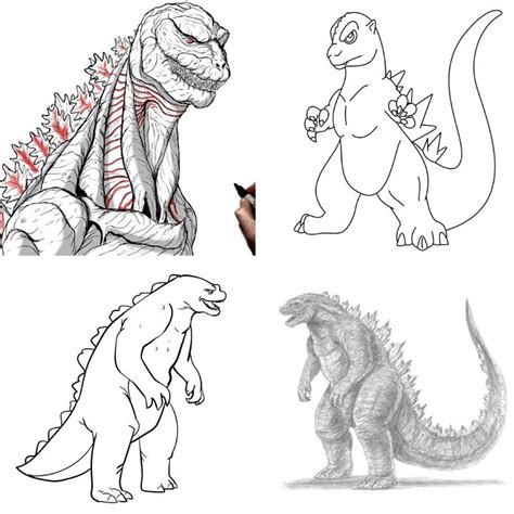 25 Easy Godzilla Drawing Ideas How To Draw Godzilla