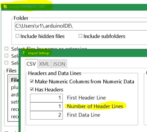 Solved How To Read Two Rows From Txt File As Column Name Jmp User