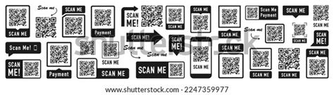 Qr Code Set Scan Me Scan Stock Vector Royalty Free Shutterstock