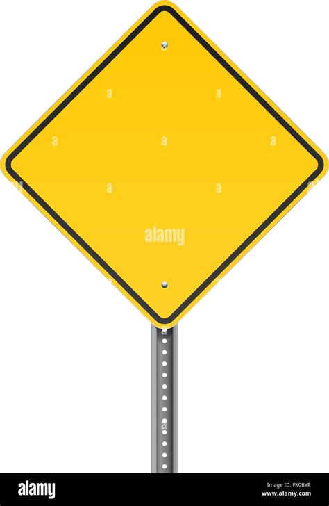 Blank Warning Road Sign Stock Vector Image And Art Alamy