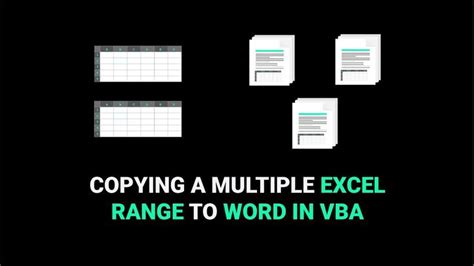 How To Copy Multiple Excel Ranges To Word Using Vba Words What Is