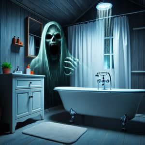 Terrifying Bathroom Encounter Fear Awaits Ai Art Generator Easy