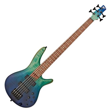 Ibanez Sr875 5 String Bass Blue Reef Gradation At Gear4music