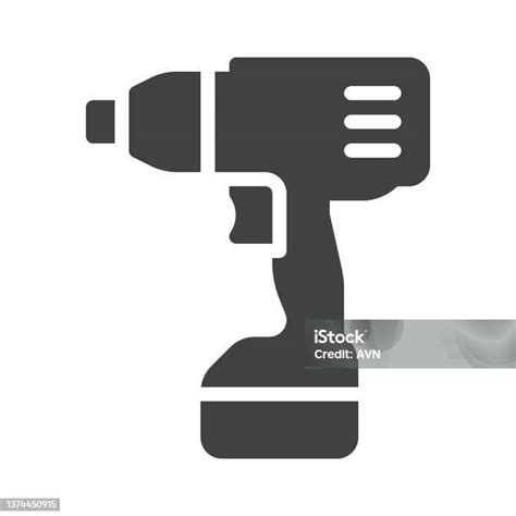 Cordless Drill Vector Icon Stock Illustration Download Image Now Cordless Phone Drill