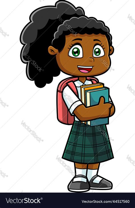 Black Girl Cartoon Character Clip Art