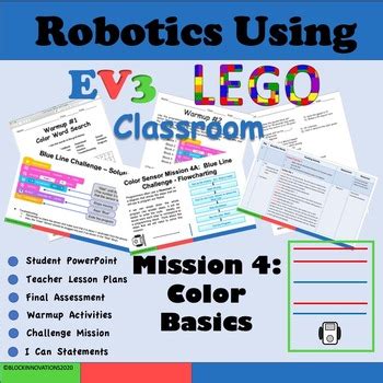 Robotics Using EV Classroom Mission The Color Sensor TPT