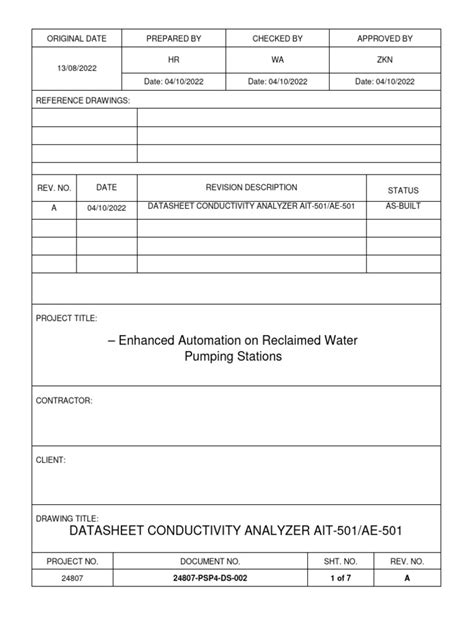 Conductivity Analyser Datasheet Pdf