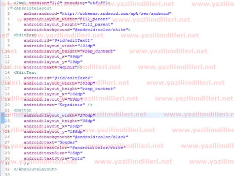 Android Absolute Layout Makale Yazılım Dilleri