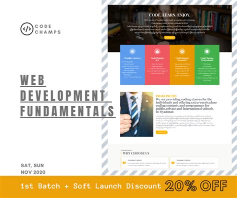 Code Champs Coding School ♦️web Development Fundamentals Class Opening♦️ Enroll Now