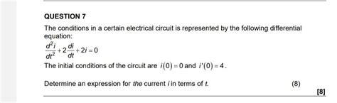 Solved Question 4 Solve For X By Using D Operator Methods In